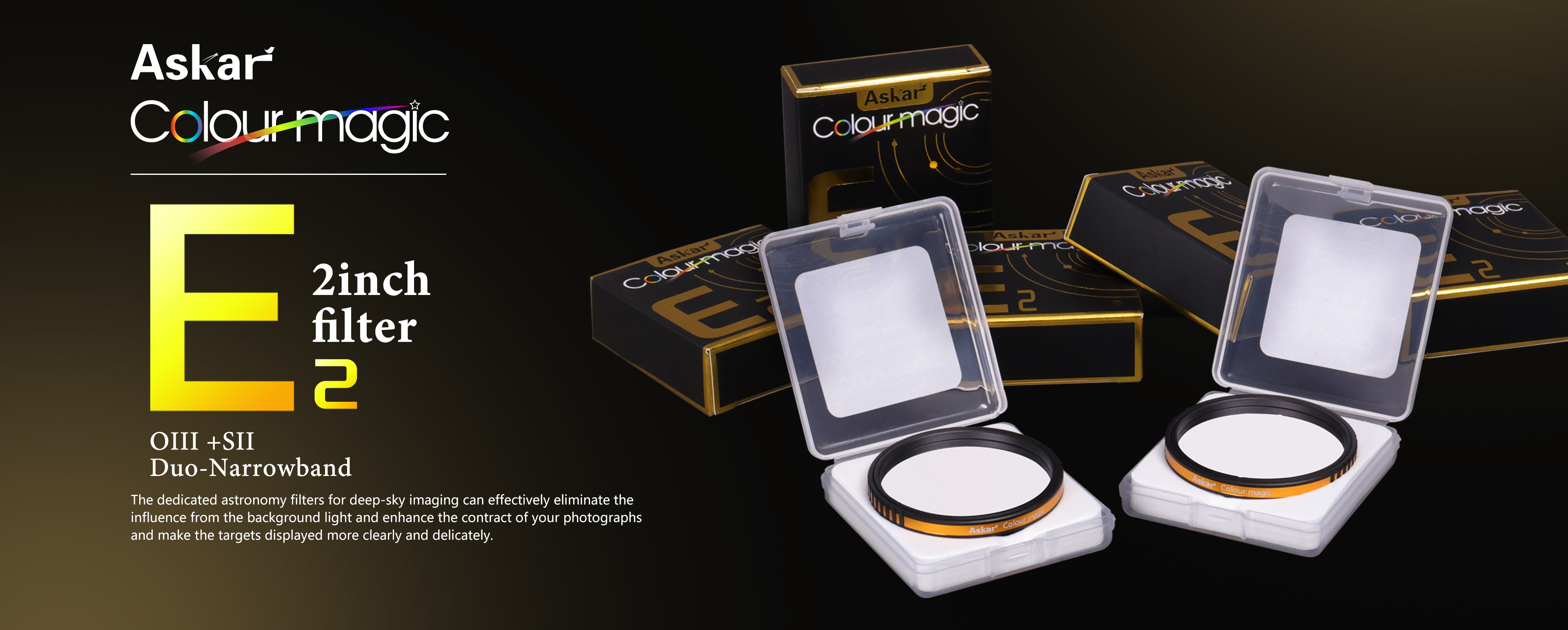Askar Color Magic Ultra E2 Duo Narrowband S-II & O-III Imaging Filter ...