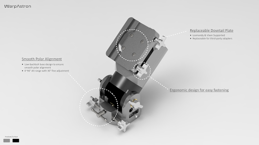 WarpAstron WarpDrive WD-20 Strain Wave Mount Head # WD-20