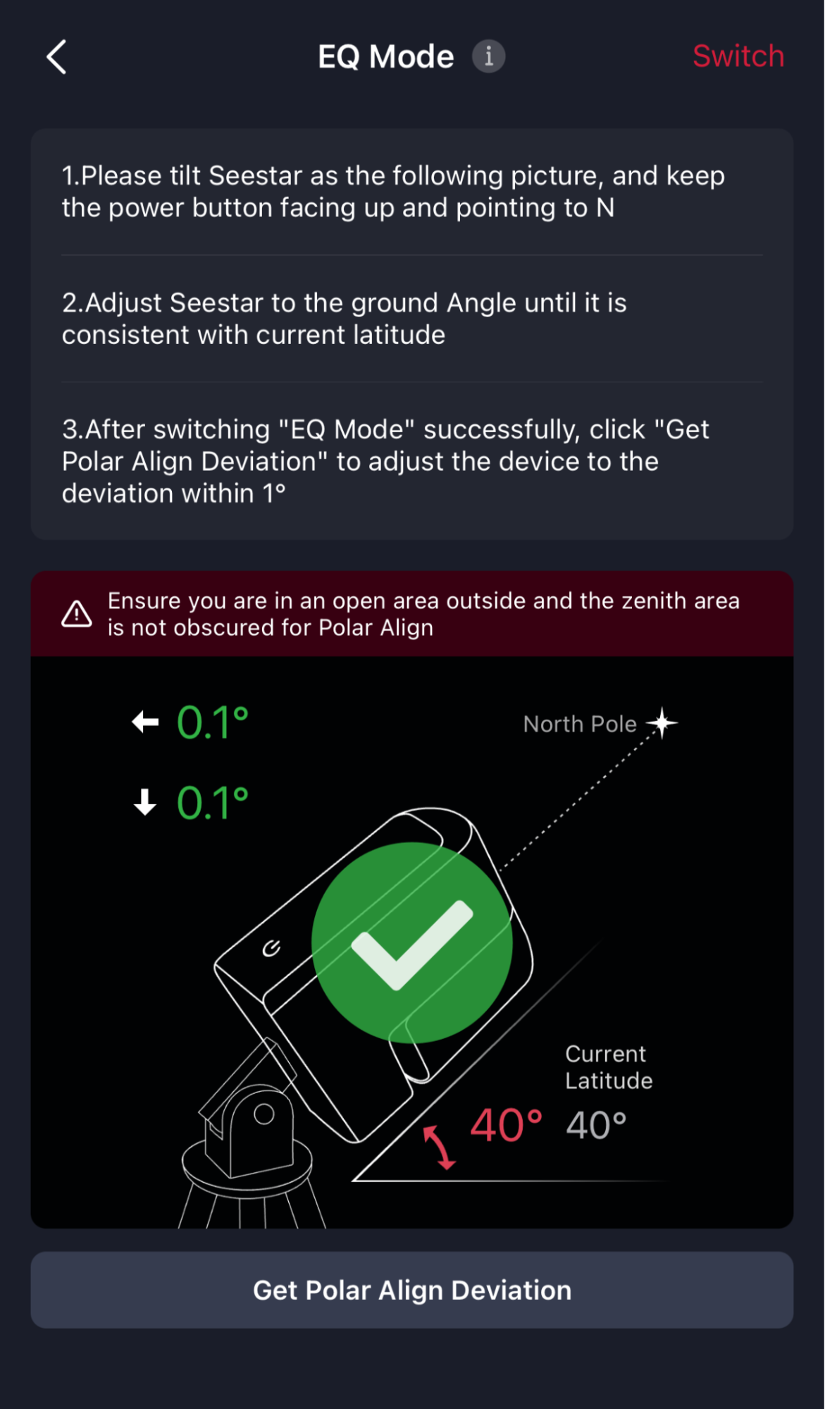 How to Set Up & Use EQ Mode on the ZWO Seestar S50 & S30